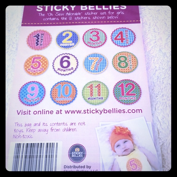 Sticky Bellies | Accessories | Sticky Bellies Milestone Onesie Stickers ...